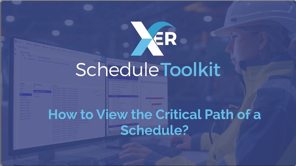 How to view the critical path of a schedule - Ask a question. - XER ...